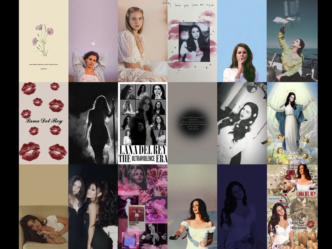 98pcs Lana Del Ray Collage Wallpapers printable Digital Download - Etsy