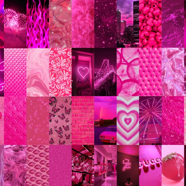 Pink Collage Kit - Etsy
