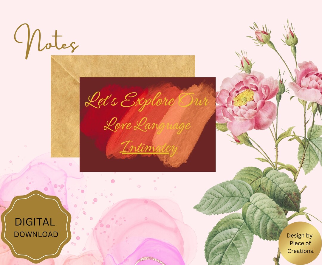 Digital Love Language Greeting Card, Printable Greeting Card - Etsy