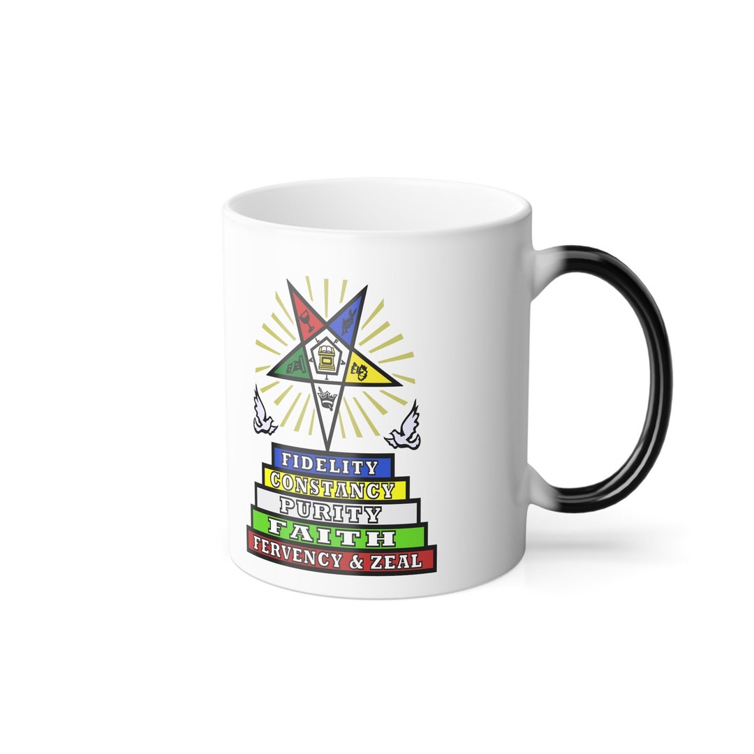 OES/ Order of the Eastern Stars Color Morphing Mug, 11oz Coffee Mug - Etsy