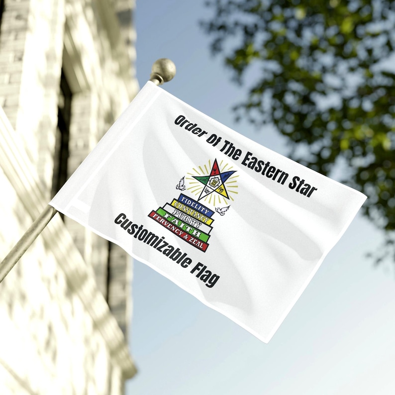 Order of the Eastern Star/ Oes-one Side Print Customizable Flag ...