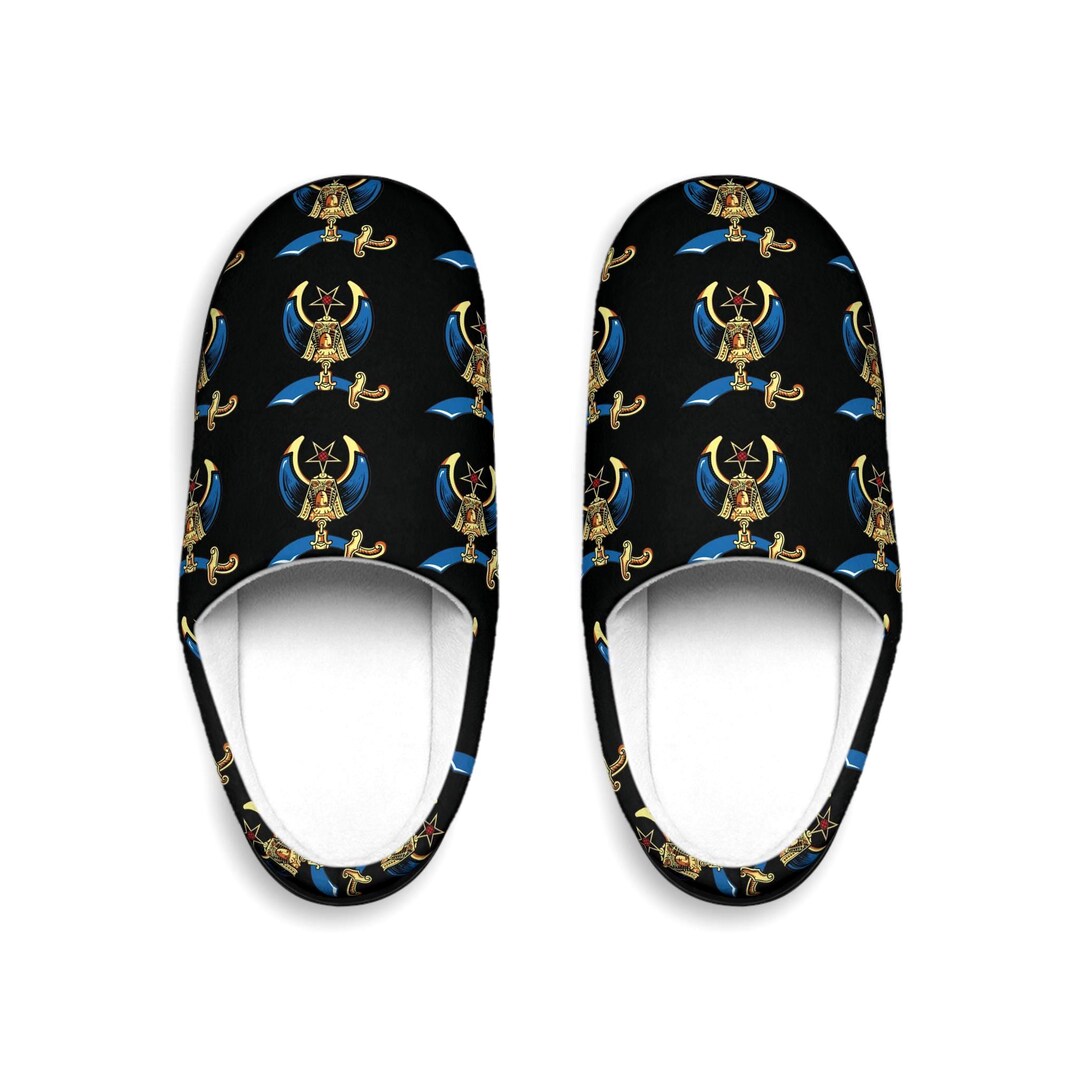 Shriner Emblem Slippers, Masonic Lodge House Shoes, Freemason Lodge ...