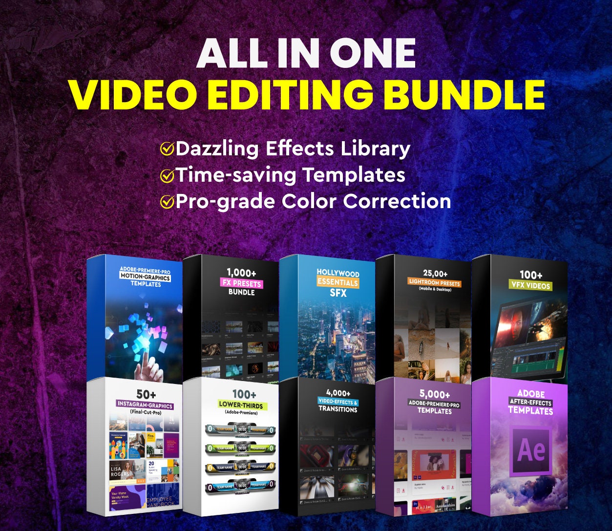 All in One Video Editing Bundle Adobe Premiere Pro Template Video ...