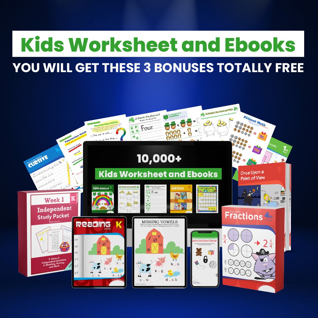 KIDS EBOOKS, Kids Learning Sheets, Kids WORKSHEETS, Digital Worksheets ...