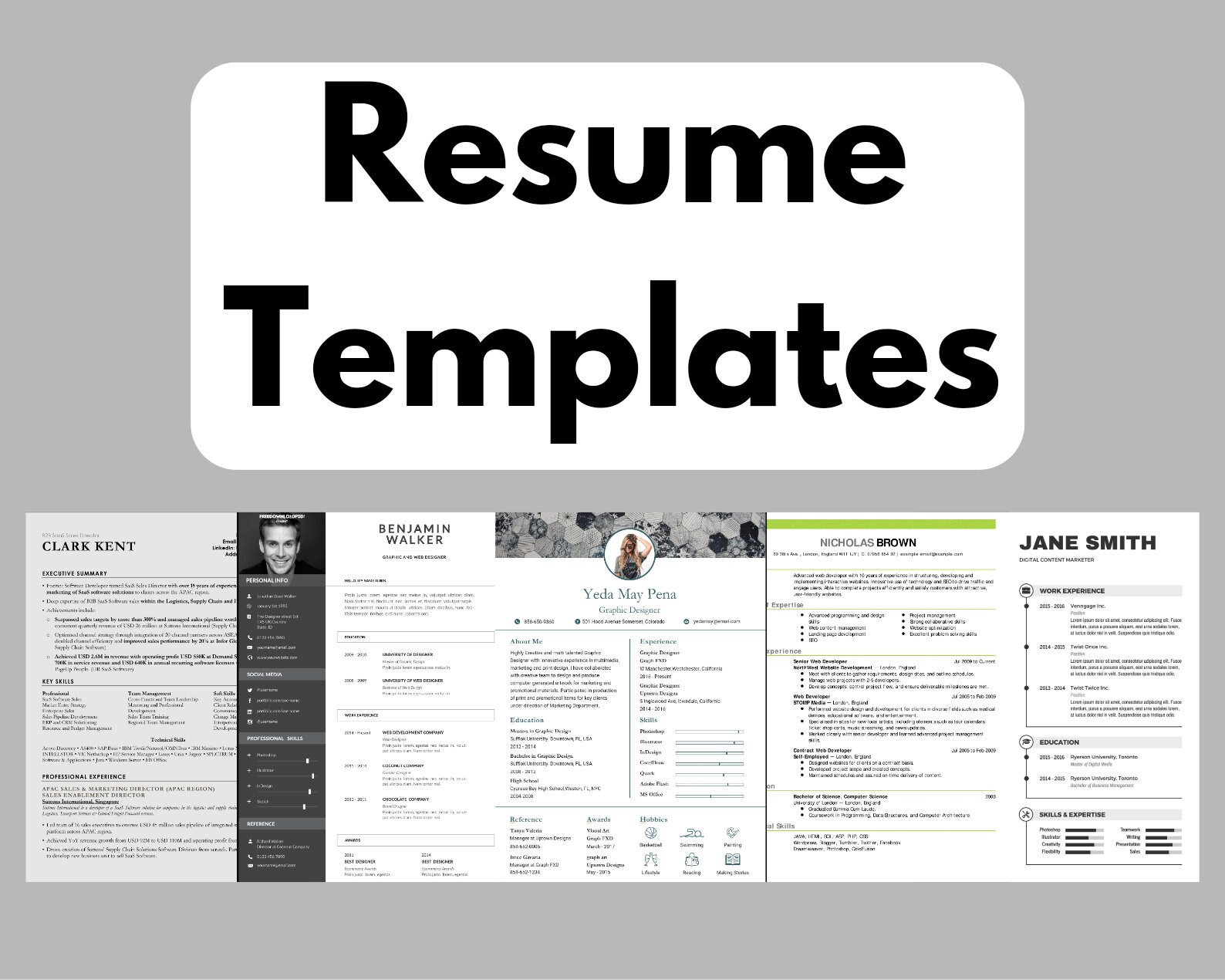 Resume Templates | Professional CV Template | CV Design | Modern Resume ...