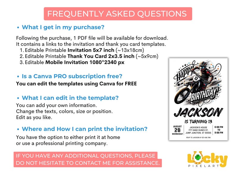 Editable Motocross Birthday Invitation: Dirt Bike Party (digital) - Etsy