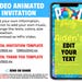 Editable Printable Video Pool Party Invitation Online Digital Template ...