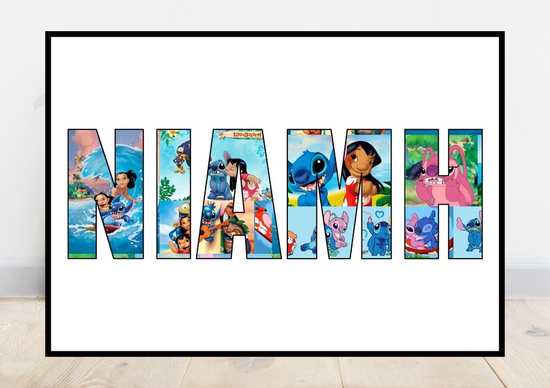 Personalised Lilo and Stitch Custom Lilo and Stitch Character Print ...