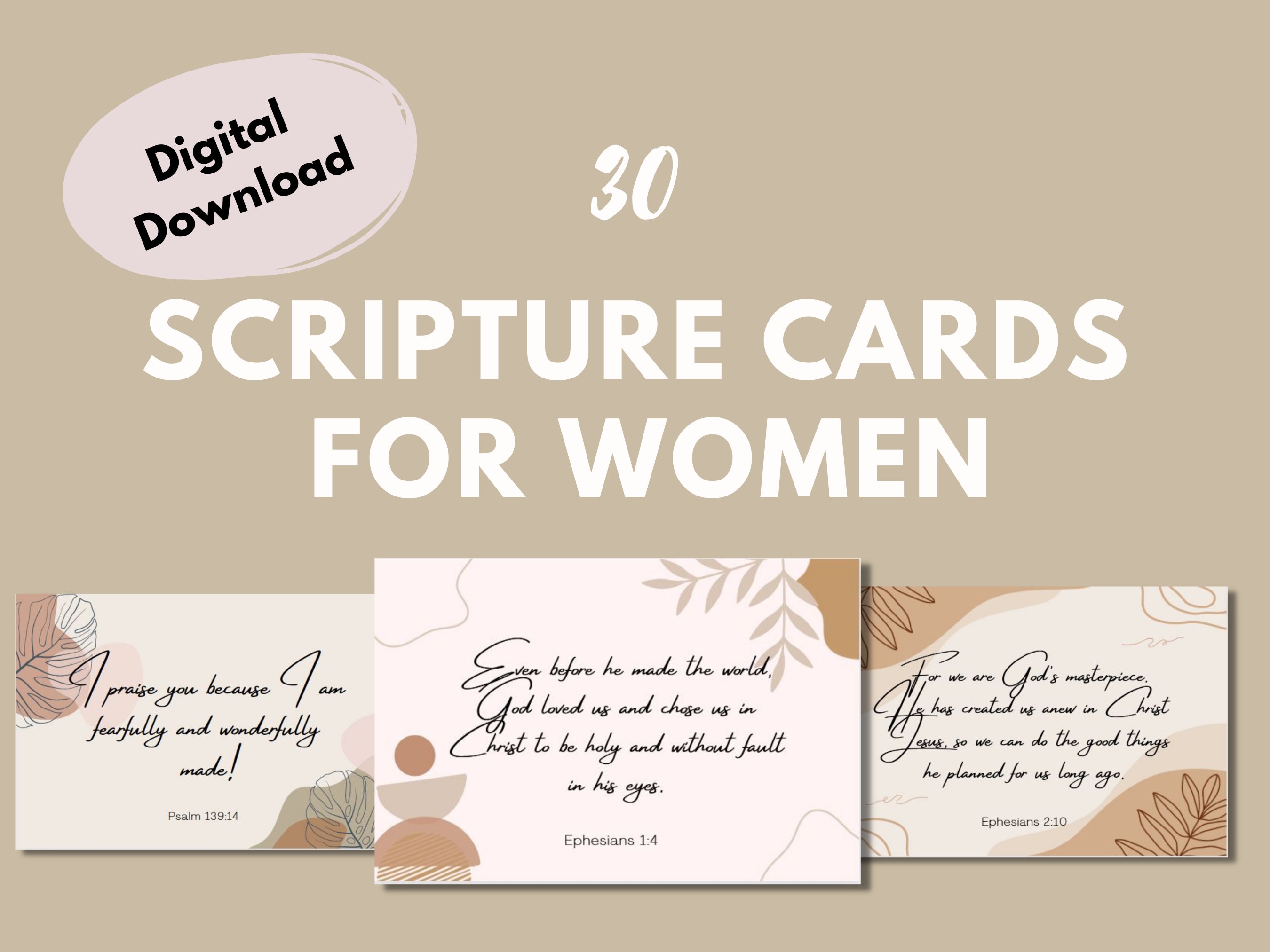 Scripture Cards | Affirmation Cards | Bible Verse Printable - Etsy