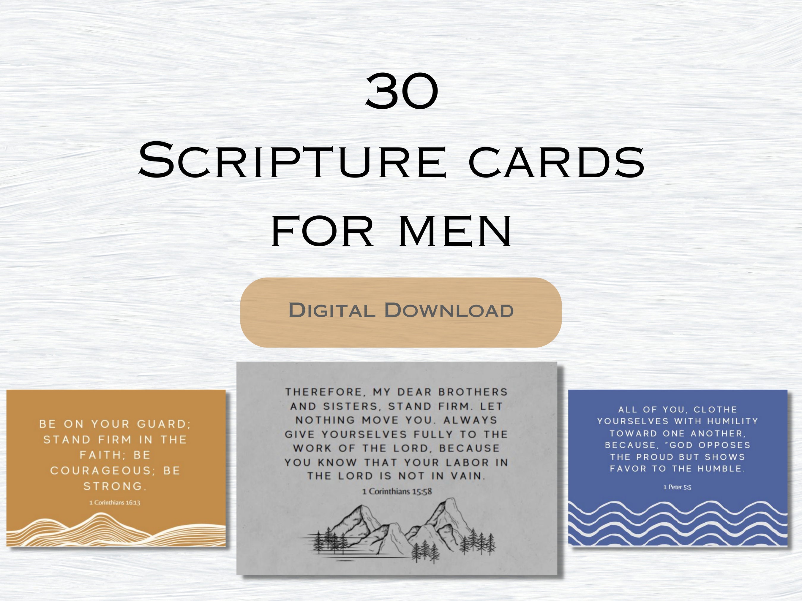 Scripture Cards for Men | Bible Verse Cards for Men | Scripture ...