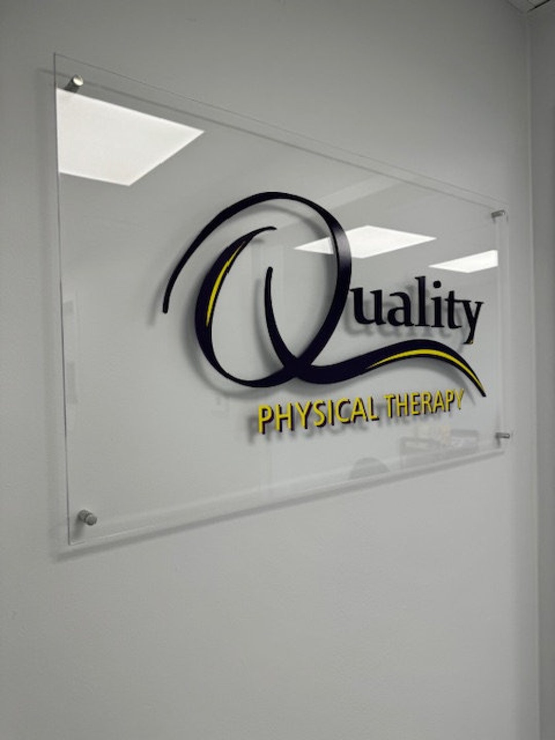 Rectangle Custom Acrylic Sign With 3D Effect | Lobby Sign | Rectangle ...