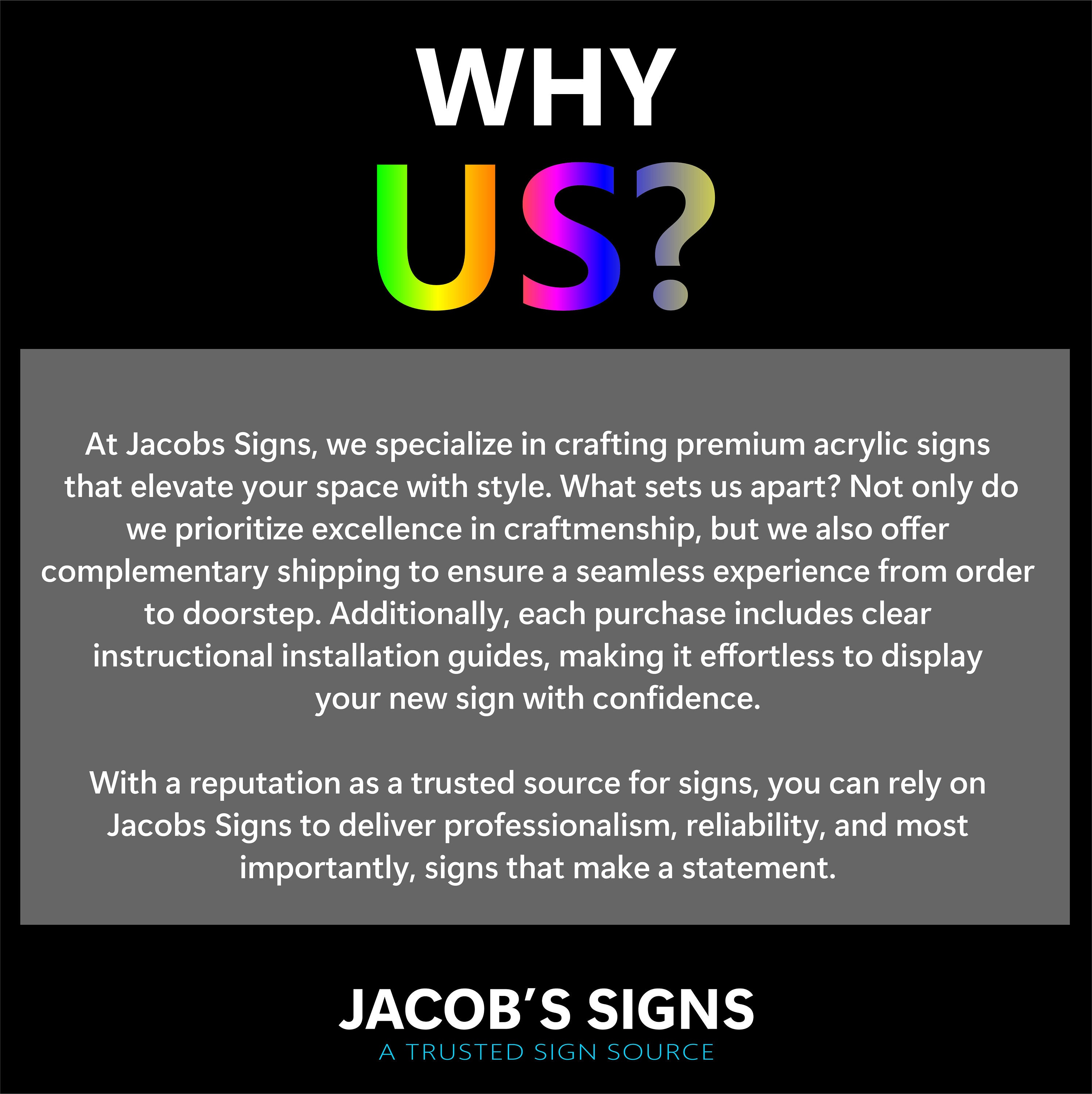 Rectangle Custom Acrylic Sign With 3D Effect | Lobby Sign | Rectangle ...