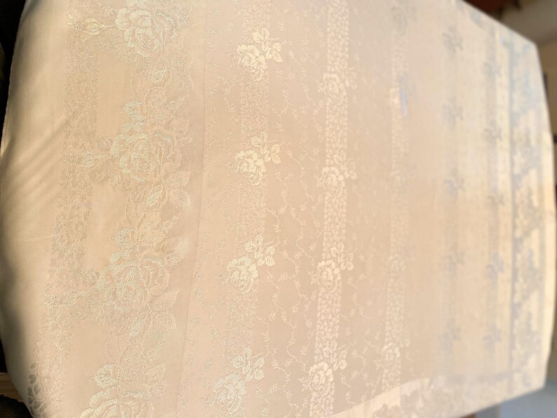 Table Cloth in Pale Rose (vintage) Damask Satin - Etsy