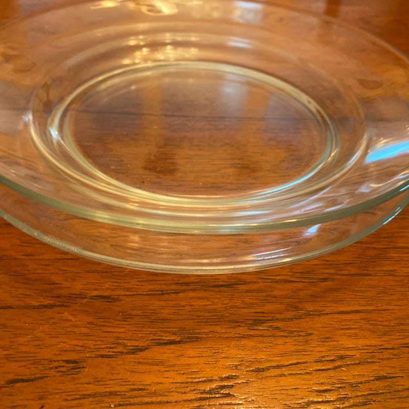 Clear Round Glass Plate - Etsy UK