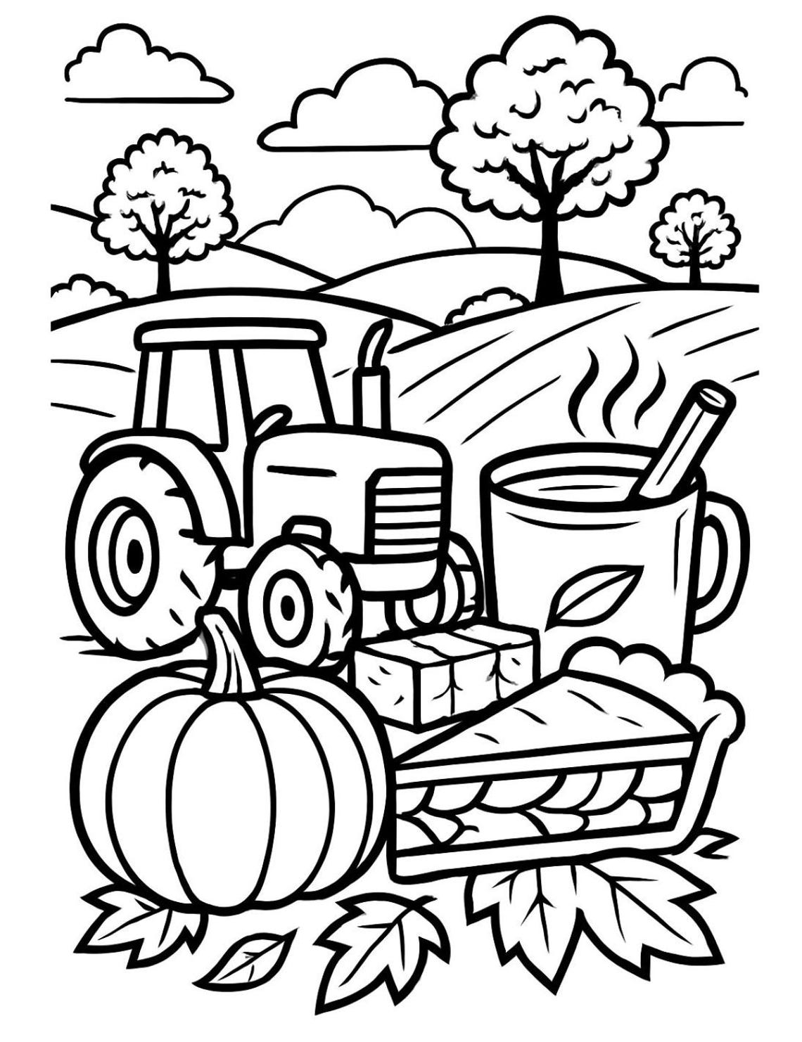 Adorable Autumn Fun - Digital Coloring Pages for Kids | Pumpkin ...