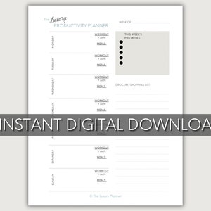 Weekly Planner Digital Planner Digital Download Life - Etsy