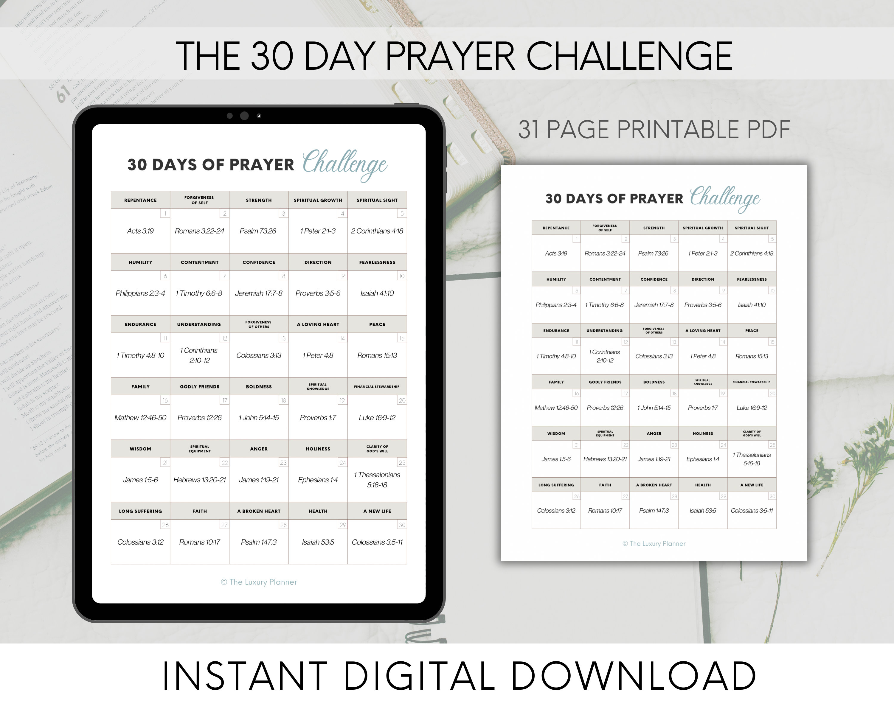 30 Day Prayer Challenge Journal | Christian Journal | Digital Journal ...