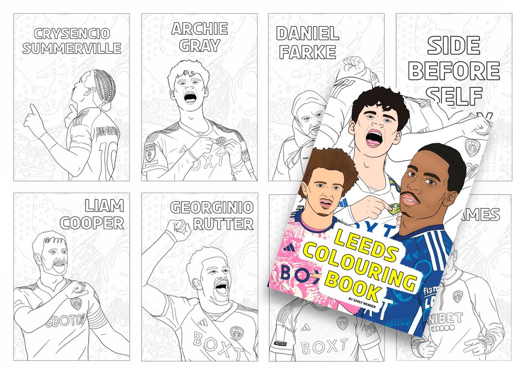 A4 Leeds United Inspired Colouring Book VOL 3 - Etsy