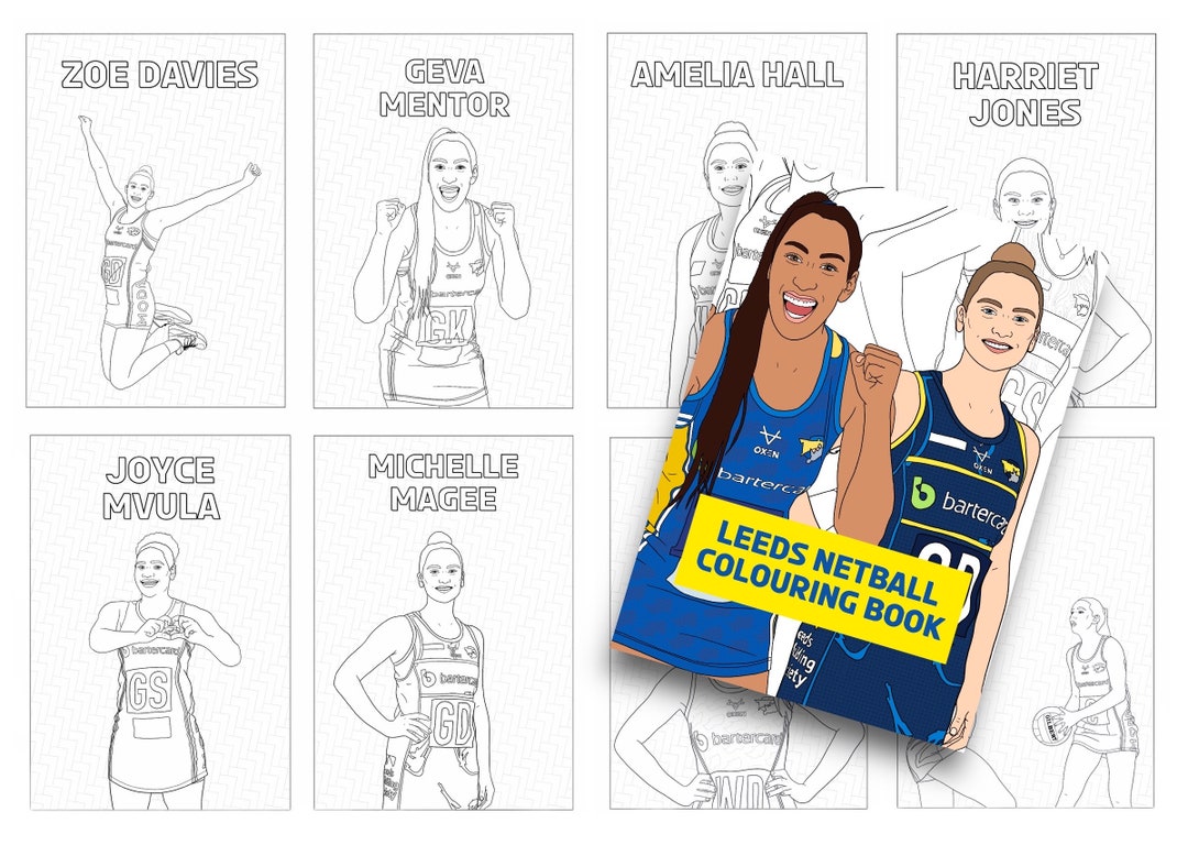 A4 Leeds Netball Inspired Colouring Book - Etsy
