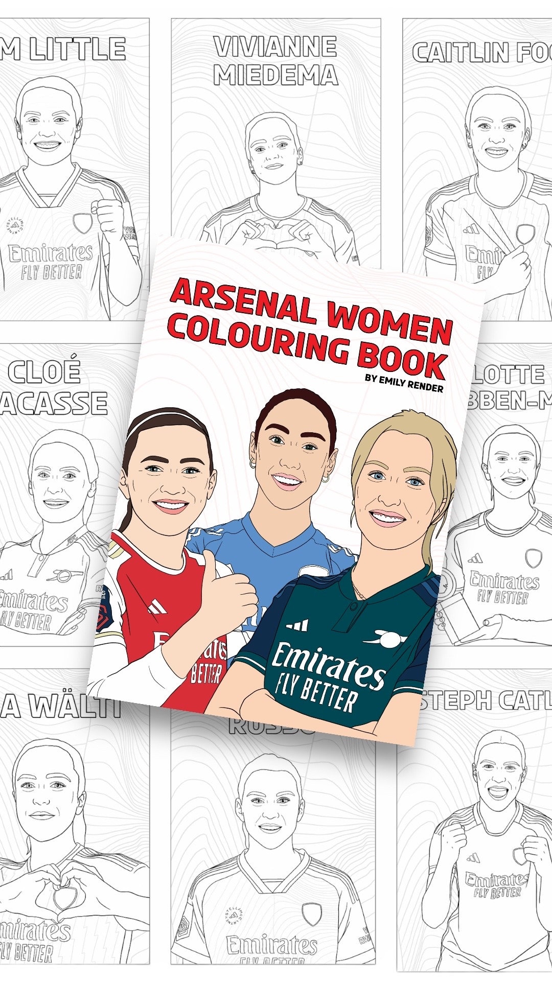 A4 Arsenal Women Inspired Colouring Book - Etsy Australia