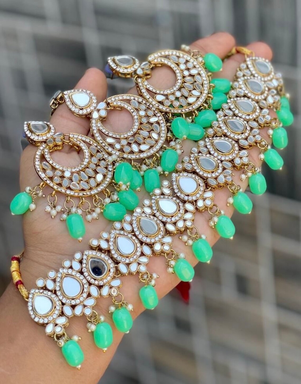 Choker Mirror Set, Mirror Jewelry, Indian Pakistani Jewelry, Necklace ...