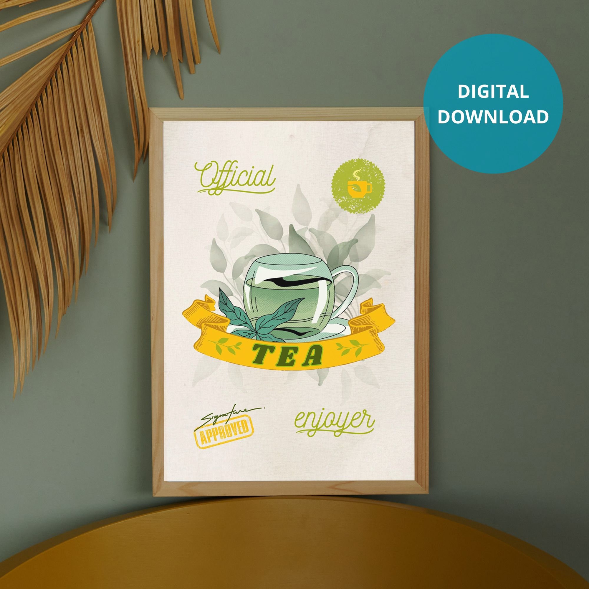 Official Tea Enjoyer Printable Poster, Tealover Gift, Tea Wall ...