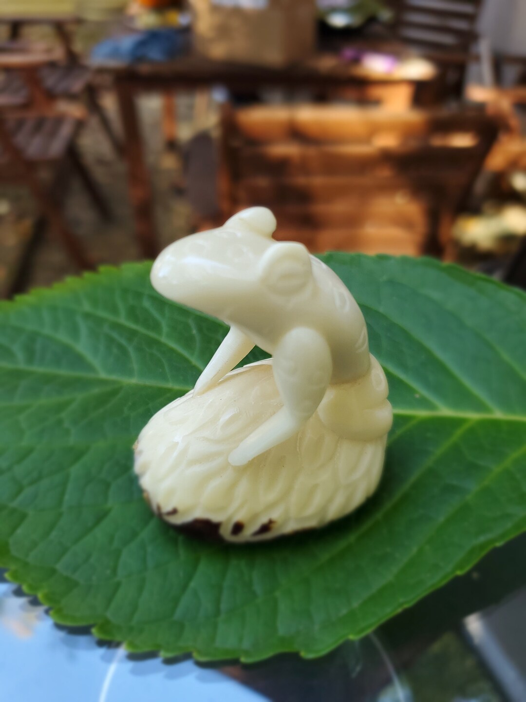 Frog Tagua Nut Figurine - Etsy