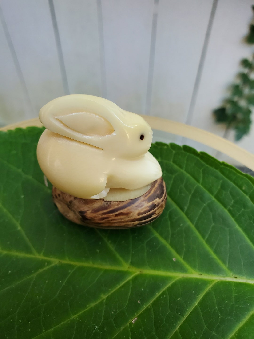 Bunny Rabbit Tagua Figurine Carving - Etsy