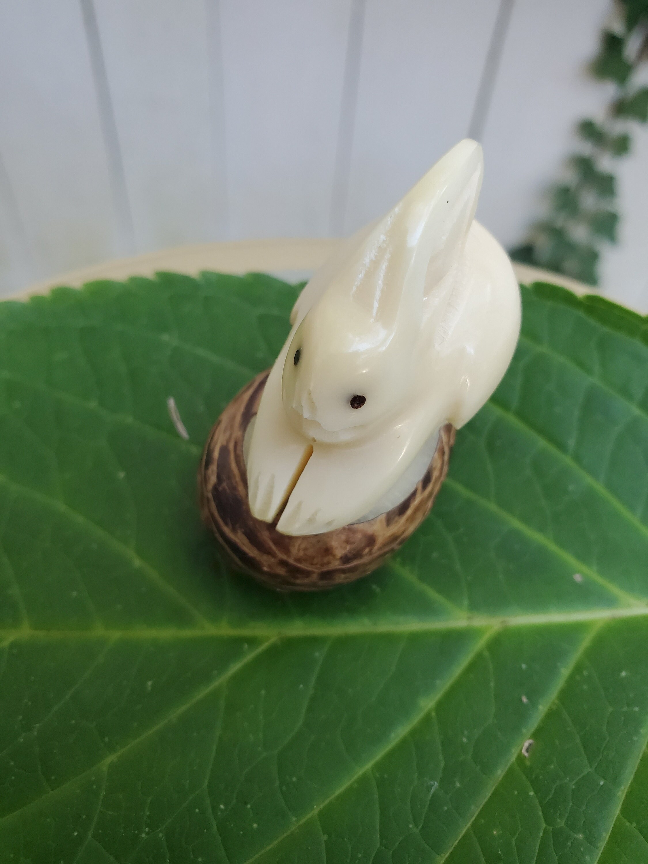 Bunny Rabbit Tagua Figurine Carving - Etsy