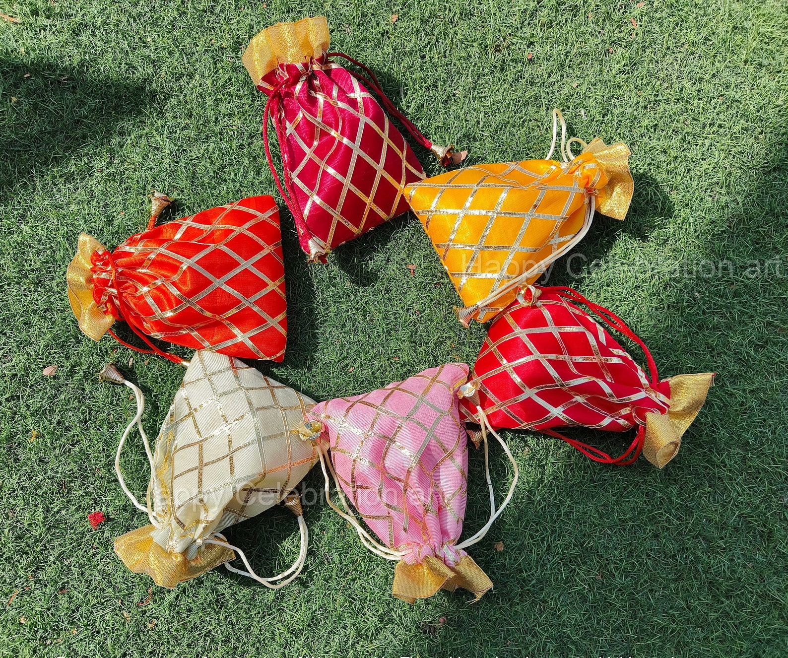 Rajasthani Potli Bags Full Gotta Design- Wedding, Mehendi, Haldi, Party ...