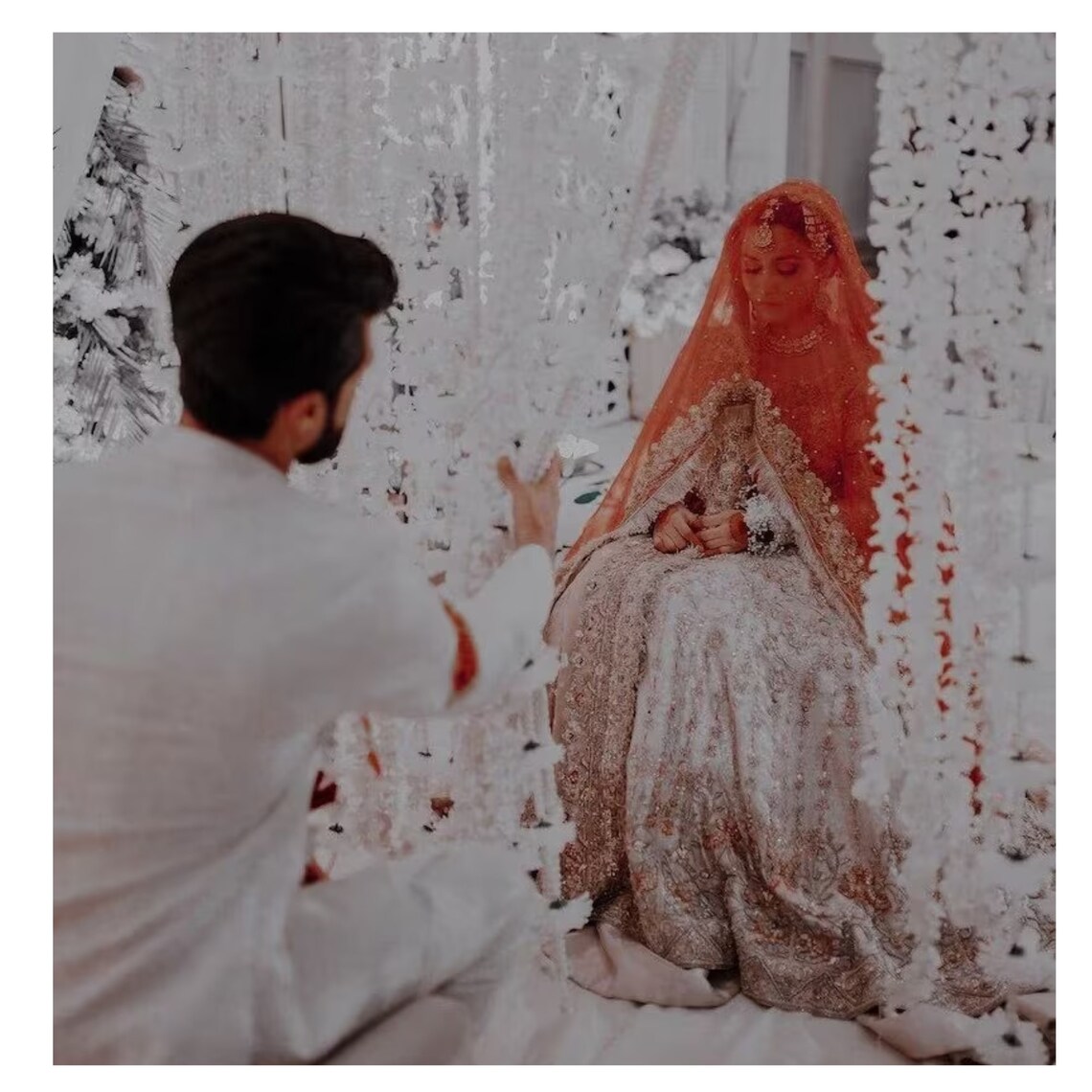 Nikah Pardah Partition Floral Hangings With Jasmine String for Islamic ...