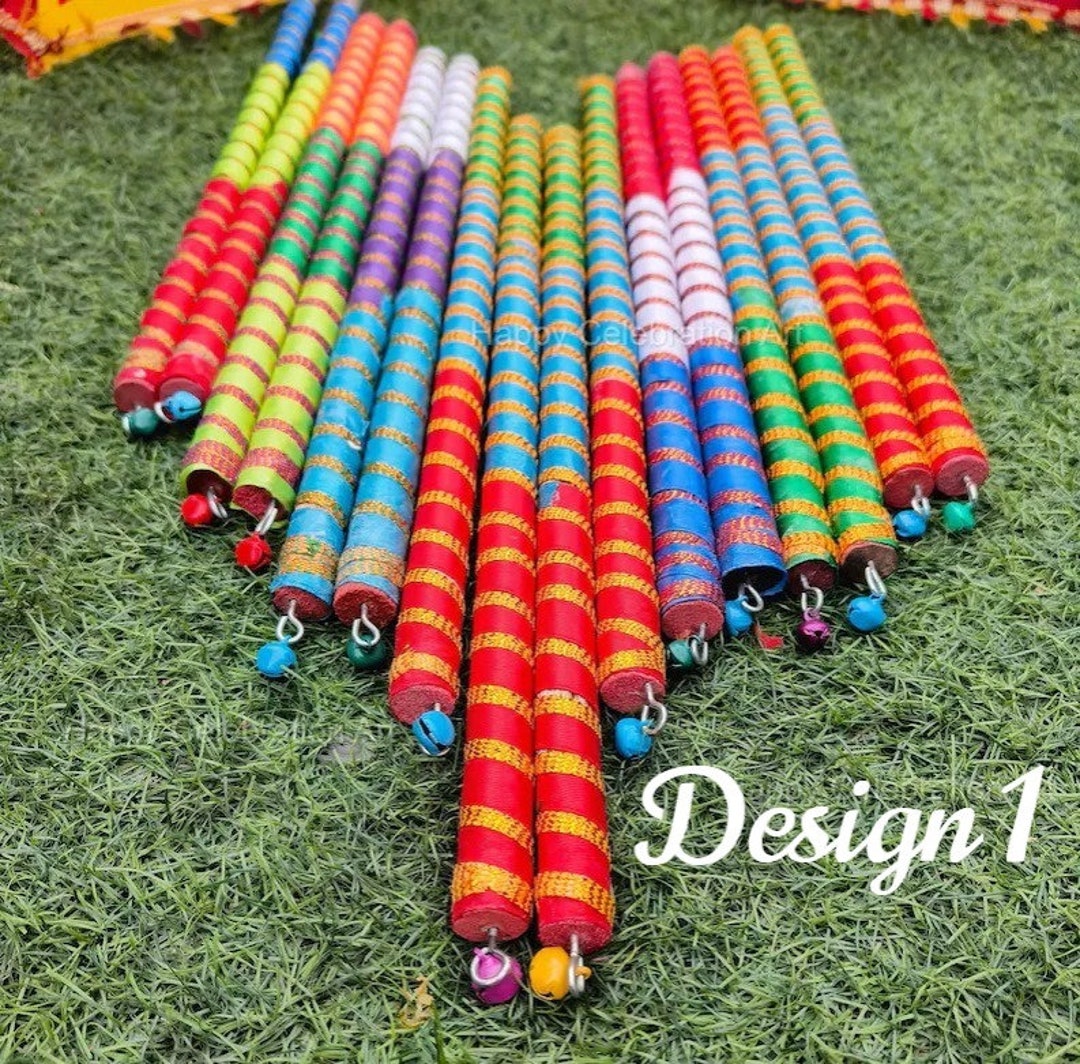 Authentic Indian Dandiya Sticks: Perfect for Garba Navaratri ...