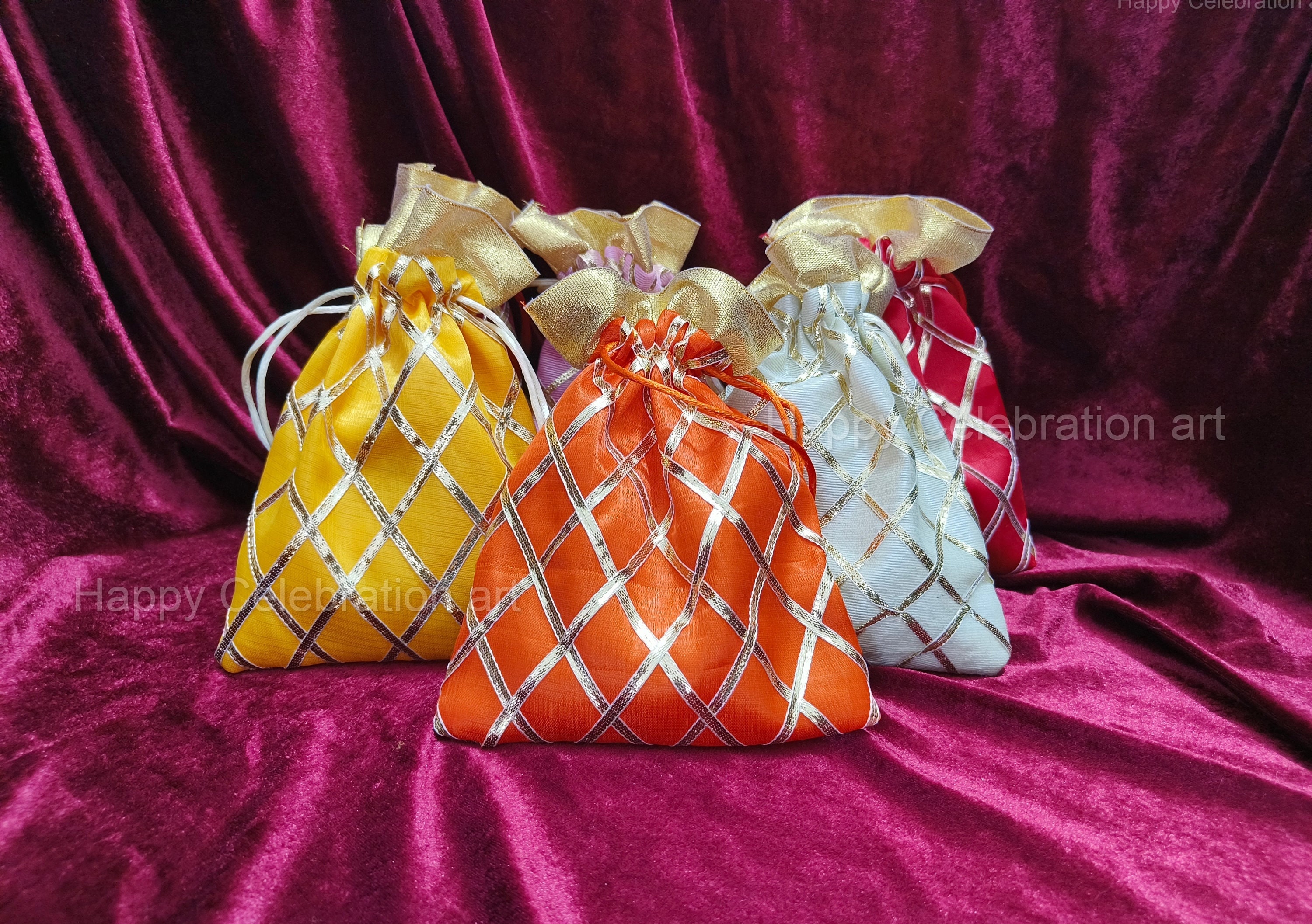 Rajasthani Potli Bags Full Gotta Design- Wedding, Mehendi, Haldi, Party ...