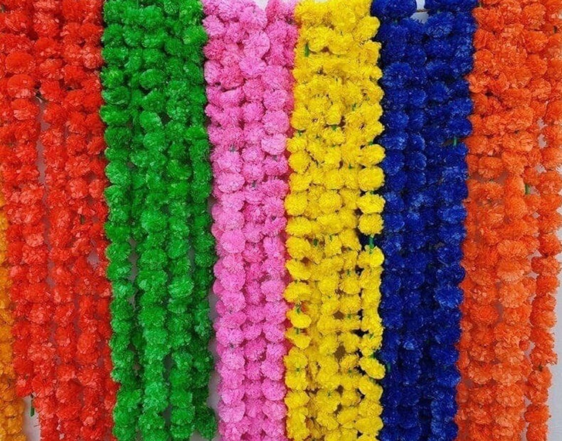 Vibrant Indian Marigold & Woolen Kite Door Hanging: Traditional Wall ...