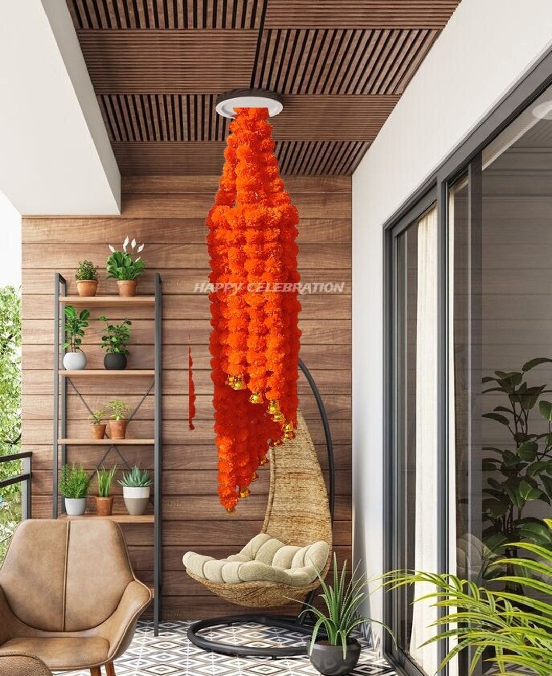 Exquisite Marigold Toran Jhoomar Hangings With Bell- Perfect for ...