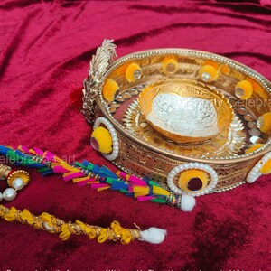 Indian/pakistani/punjabi Wedding, Haldi Ceremony, Haldi/pithi Thali ...