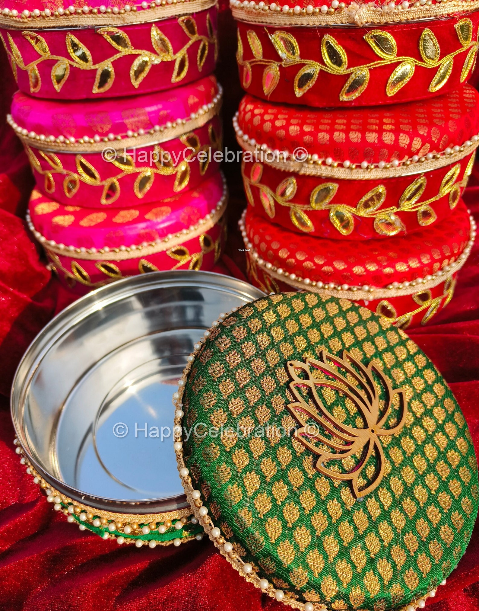 Traditional Indian Wedding Favors- Steel Ladoo Boxes, Lohri , Makar ...