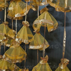 Haldi Backdrop, Net Fabric String/garland With Gota Lace, Indian ...