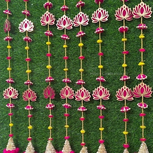Set of 10/lotus Latkan Traditional Hanging Festival Toran Home ...