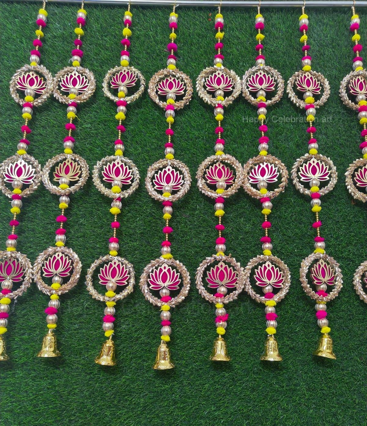 MDF Lotus Hanging: Indian Festive Decor With Bells - Etsy