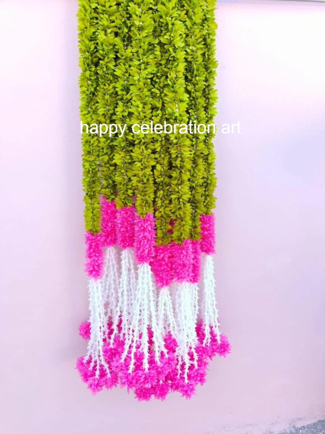 Heavy Green Fabric Jasmine Leaves Garlands ,door Gajamala Set,wedding ...