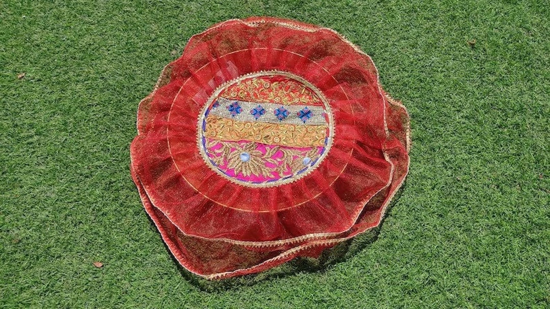 Thal Posh, Net Fabric Thaal Cover, Pooja Favor, Indian Wedding Gift ...