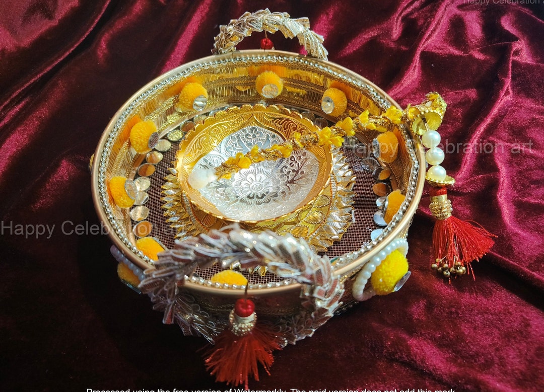Unique Beautiful Haldi Ceremony Platter Wedding Haldi Thali Decor ...