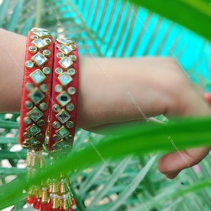 Silk Thread Kundan Bangles -pair of 2 Bangles,festival Collection Baby ...
