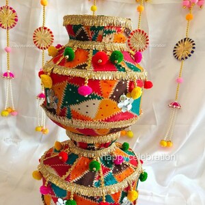 Punjabi Wedding Jaggo Set –sangeet & Mehndi Essentials, Phulkari Kalash ...