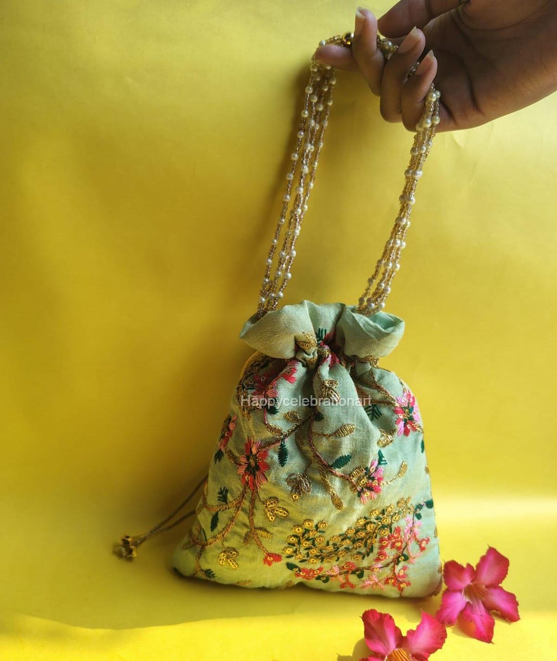 Lot of 50 -200 Piece Potli Bag,hand Embroidery Fancy Potli Bag, Wedding ...