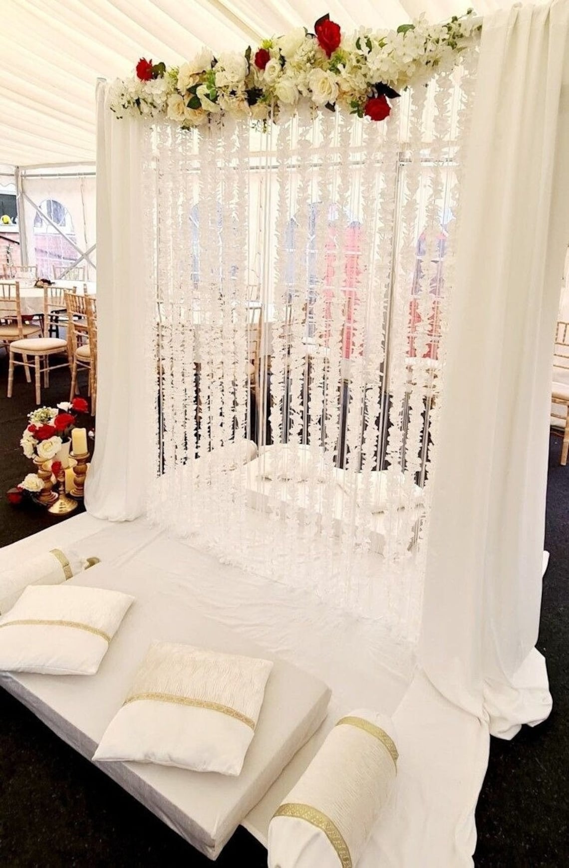 Nikah Pardah Partition Floral Hangings With Jasmine String for Islamic ...