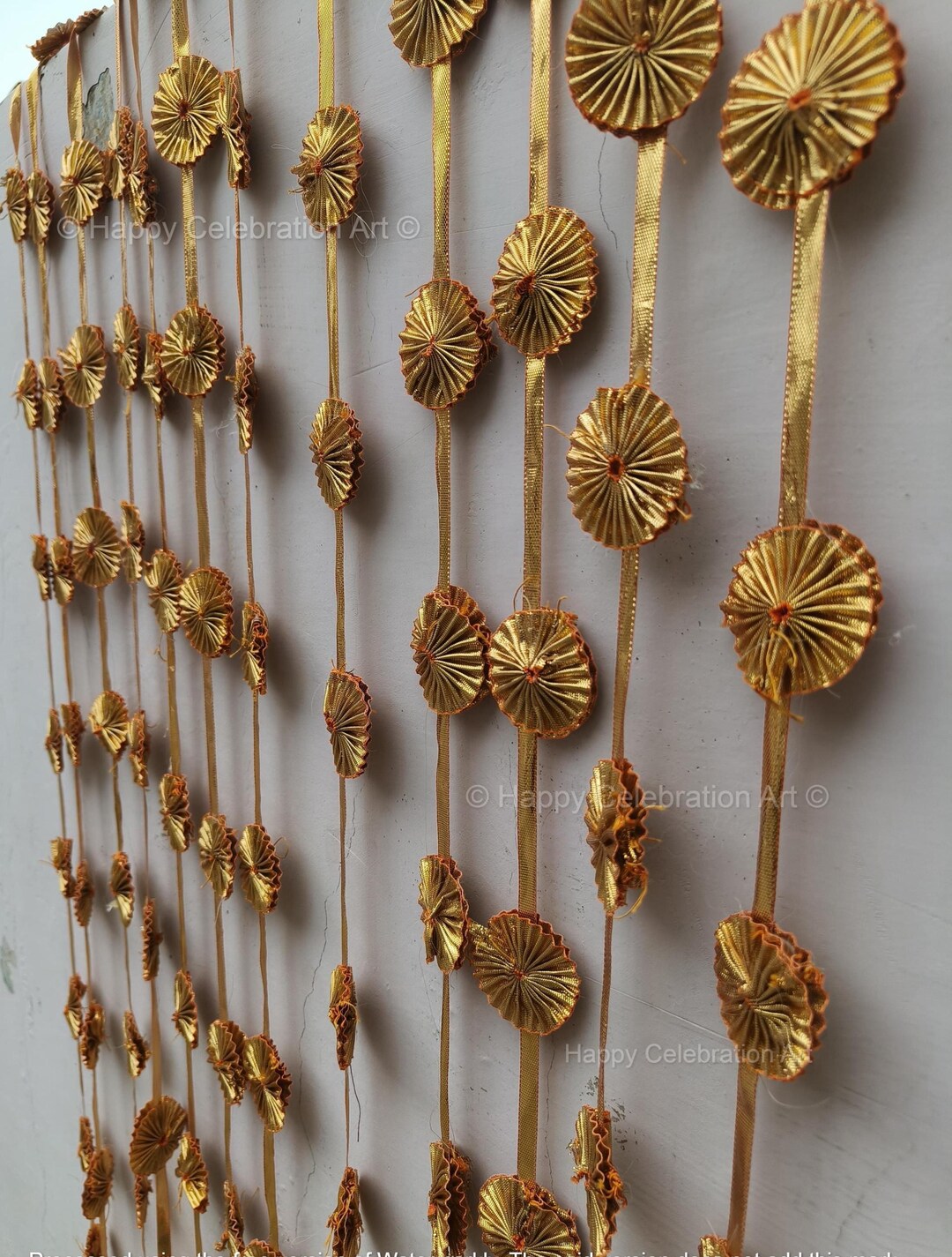 Golden Gota Flower String for Wall Set up Decoration,golden Gota ...