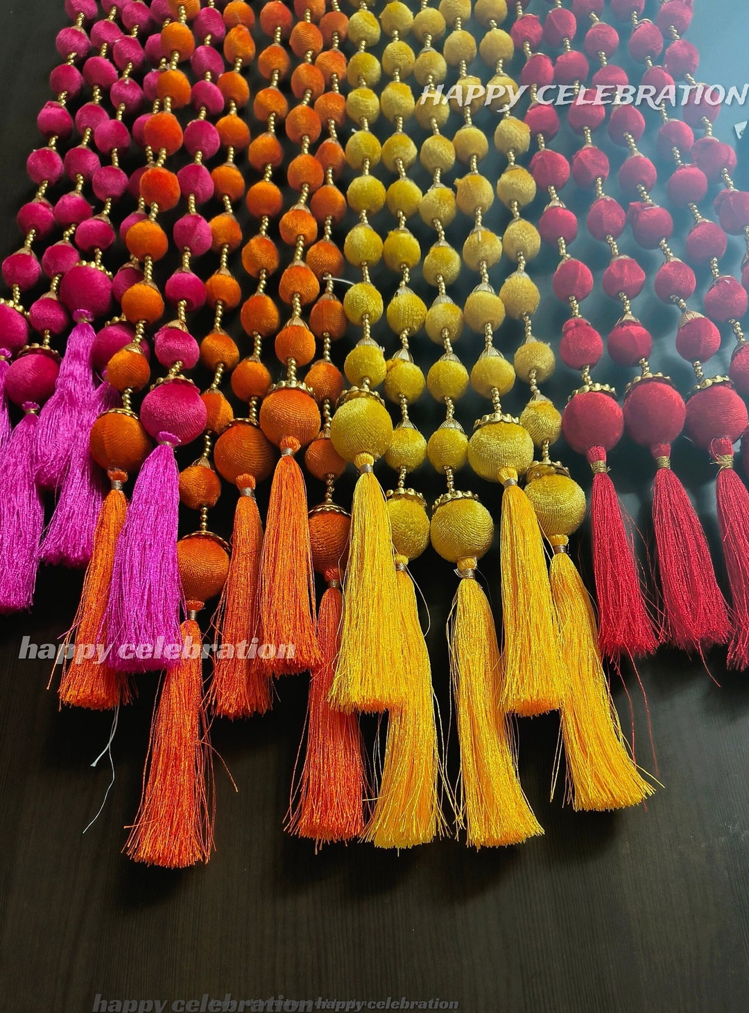 Handmade Fabric Ball Tassel Garlands for Mehndi&haldi,indian Wedding ...