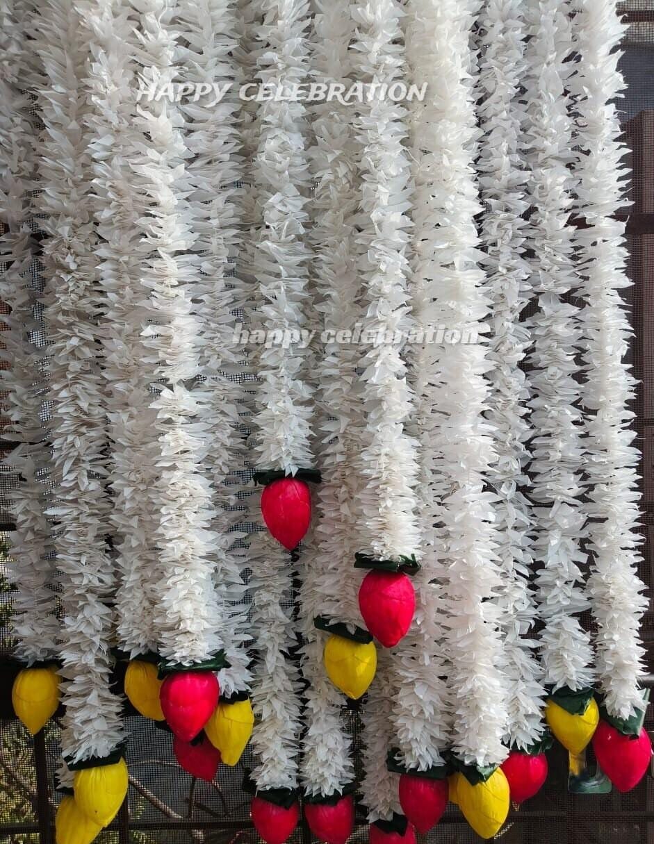 South Indian Wedding Backdrop,jasmine With Lotus Buds String,hanging ...